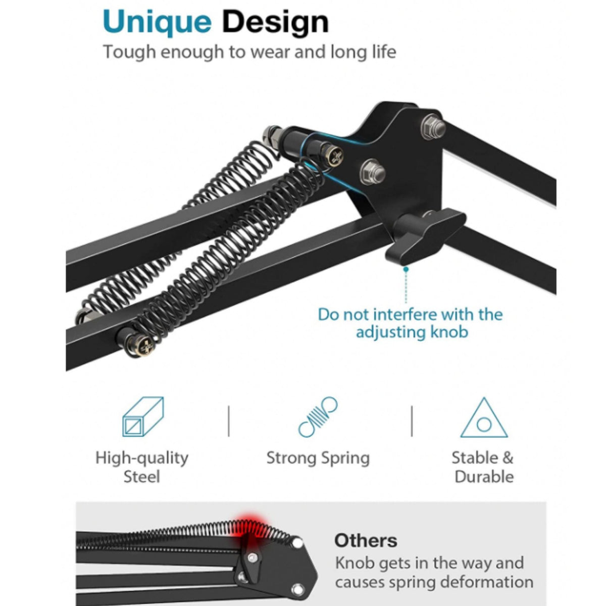 Microphone Desk Mount with MIC Clip Holder , Microphone Desk Stand , M ...